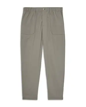 REISS Snap Cotton Blend Tapered Pants - Sage Green