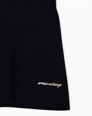 Armani Exchange Slim-fit Knit Top In Recycled Viscose Blend