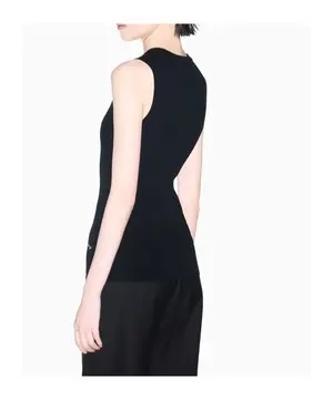 Armani Exchange Slim-fit Knit Top In Recycled Viscose Blend
