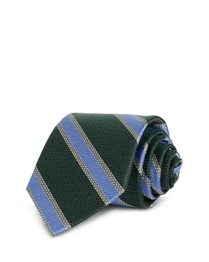 Bloomingdale'S Silk Classic Stripe Tie Exclusive - Green