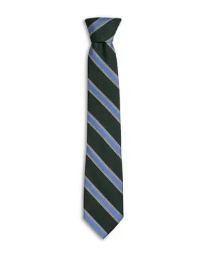 Bloomingdale'S Silk Classic Stripe Tie Exclusive - Green