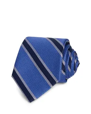 Bloomingdale'S Silk Classic Stripe Tie Exclusive - Medium Blue