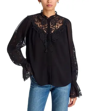Kobi Halperin West Embroidered Blouse - Black