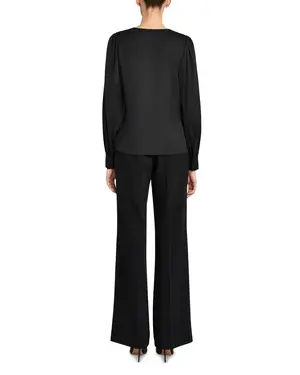 Kobi Halperin Maren Silk Stretch V Neck Blouse