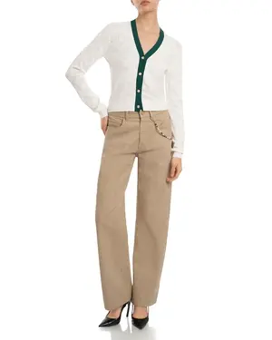 Casablanca Pointelle Monogram Cardigan