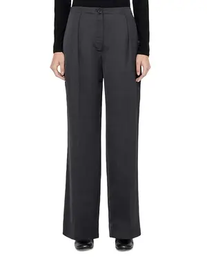 ALLSAINTS Leonie Satin Wide Leg Pants - Ink Blue