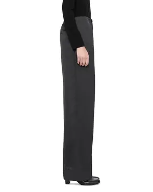 ALLSAINTS Leonie Satin Wide Leg Pants - Ink Blue
