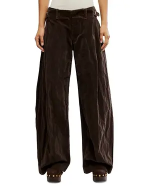 Free People Holding Onto This Cotton Blend Wide Leg Pants