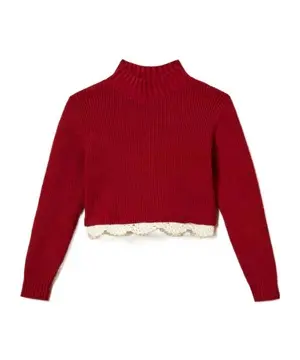 TWINSET Turtleneck Jumper With Crochet