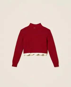 TWINSET Turtleneck Jumper With Crochet