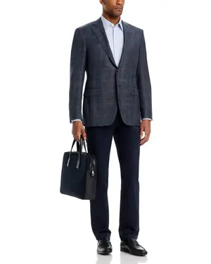 Canali Sienna Plaid Regular Fit Sport Coat