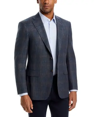 Canali Sienna Plaid Regular Fit Sport Coat
