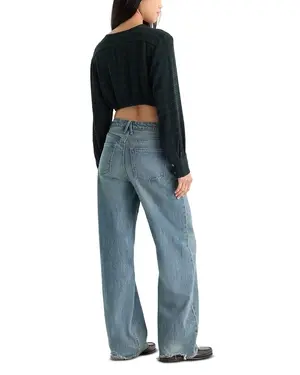 Good American Vintage High Rise Wide Leg Jeans In Indigo1338 - Indigo