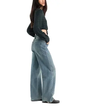 Good American Vintage High Rise Wide Leg Jeans In Indigo1338 - Indigo