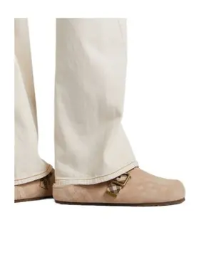 Burberry Shearling-lined Suede Clogs