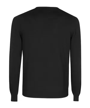 Tagliatore Long-sleeved Knitted Sweater - Black
