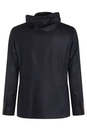 Eleventy Single-breasted Hooded Blazer