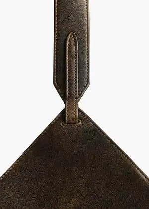 Khaite Mini Lotus Tote In Natural And Black Distressed Leather