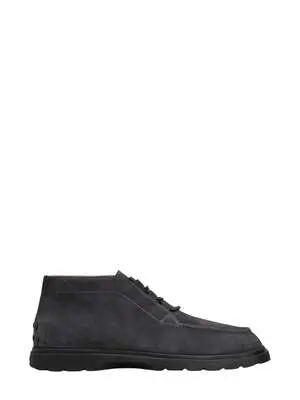 TOD`S Veal Suede Slip-on Flat Loafers - Grey