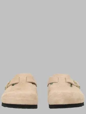 BIRKENSTOCK Suede Sandals With Contoured Footbed - Beige
