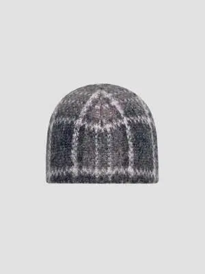 Our Legacy Our Legacy Grand Check Fuzzy Alpaca Beanie Check Fuzzy