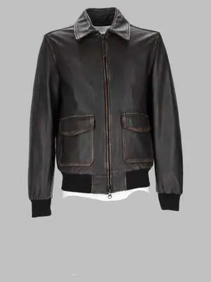 COLAMARINO Aviator Leather Jacket