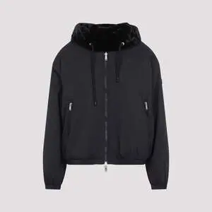Moose Knuckles Eaton Bunny Faux Fur Jacket For - Black