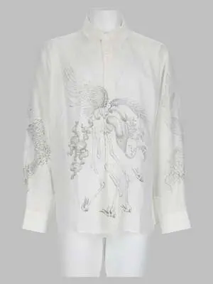 Our Legacy Pointillism Allegory Print Shirt For - White