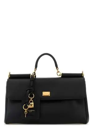 Dolce & Gabbana Sicily Calf Leather Shoulder Handbag With Golden Hardware