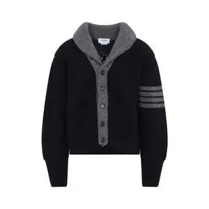 Thom Browne Intarsia Scarf-collar Cardigan T-shirt