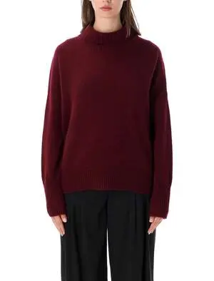 LISA YANG Oversized Cashmere Turtleneck Sweater - Peplum