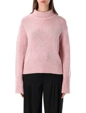 LISA YANG Lisa Yang Oversized Cashmere Turtleneck Sweater Straberry Milkshake