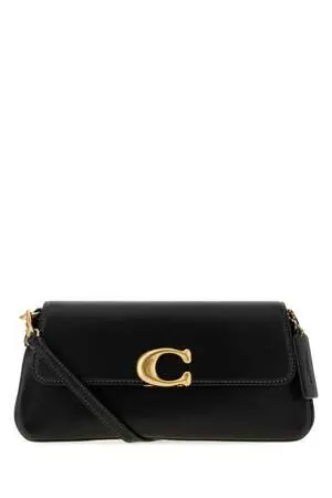 COACH NEW YORK Calf Leather Jet Shoulder Handbag, 25 Cm Width - Black