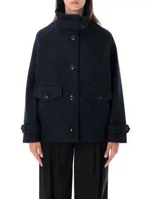 SESSUN Wool Blend Stand Collar Coat