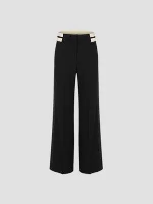 JEAN PAUL GAULTIER Tailored Wool Trousers With Exposed Waistband