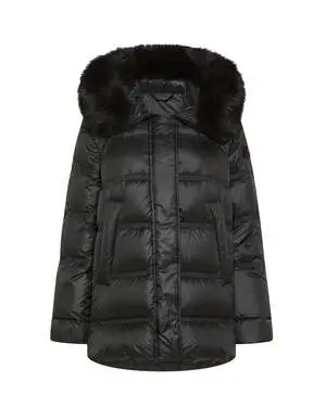 Peuterey Fur-trim Hooded Down Puffer Coat