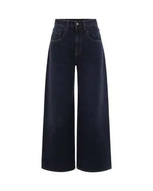 ICON DENIM LOS ANGELES High-waist Wide-leg Jeans - Noir