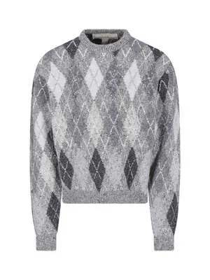 ERL Argyle Knit Sweater