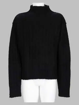 Rick Owens Ribbed Sweatshirt Sweater - Black