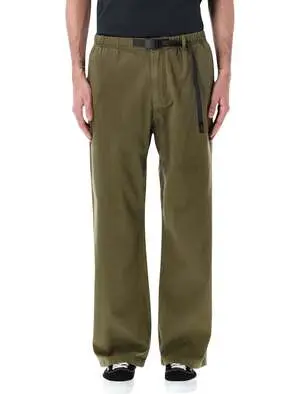 Gramicci G-pants Durable Cotton Utility Trousers With Elastic Waist And Webbing Belt - Verde