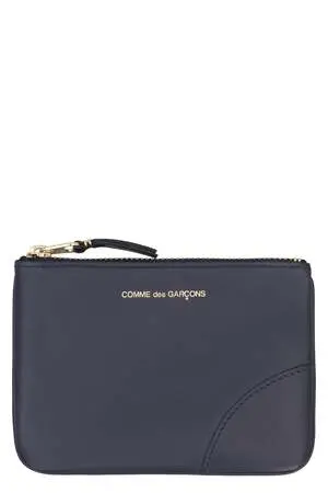 Comme Des Garçons Mini Small Leather Flat Pouch Handbag - Blue