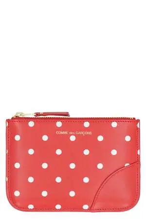 Comme Des Garçons Mini Small Leather Flat Pouch Handbag - Red