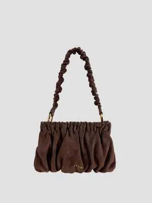 Marni Shopping Handbag In Calf Leather - Bramble