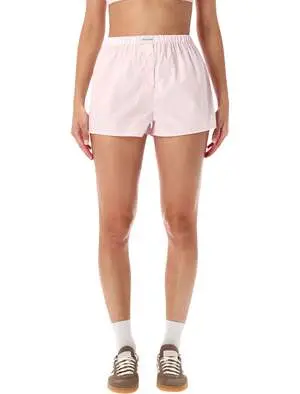 Sporty & Rich Button-front Cotton Shorts