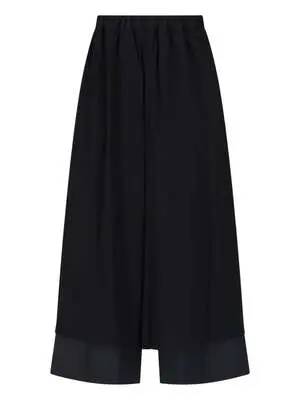 Comme Des Garçons Wide-leg Wool Trousers - Black
