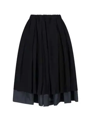 Comme Des Garçons Layered Pleated Midi Skirt