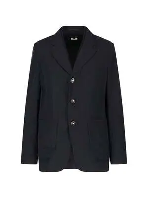 Comme Des Garçons Tailored Single-breasted Wool Blazer - Black