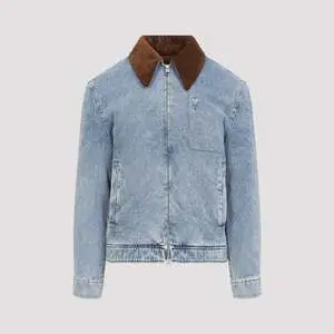 AMI Paris Adc Zipped Cotton Jacket For