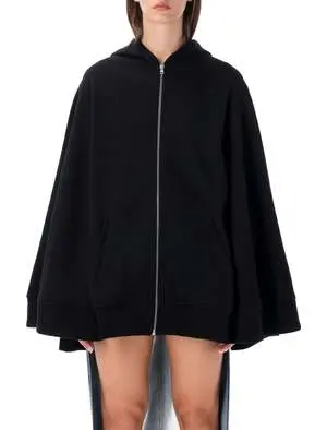 7 For All Mankind Oversized Zip Front Hooded Cape Jacket
