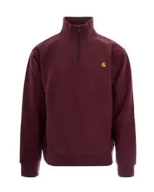 Carhartt Work In Progress Quarter-zip Mock Neck Sweatshirt - Amarone